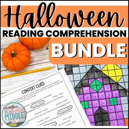 Halloween Reading Comprehension and Context Clues Activities Bundle ...