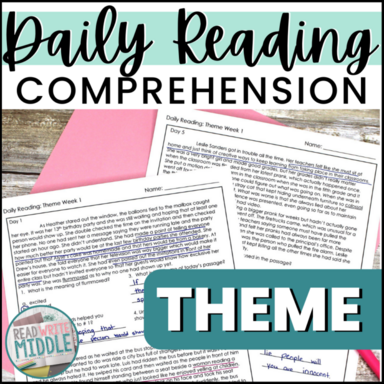 Theme Reading Comprehension Passages With Context Clues – Read Write Middle