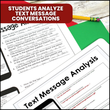Christmas Inferencing and Citing Evidence Text Message Analysis – Read ...