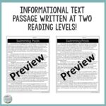 Swimming Pools Reading Comprehension Passage Printable & Digital - Read ...