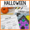 Halloween Context Clues Color By Number - Read Write Middle