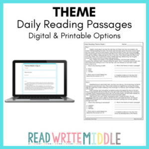 Daily Reading Theme Reading Comprehension Passages With Context Clues ...