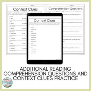 Differentiated Central Idea Reading Comprehension Passage Context Clues ...
